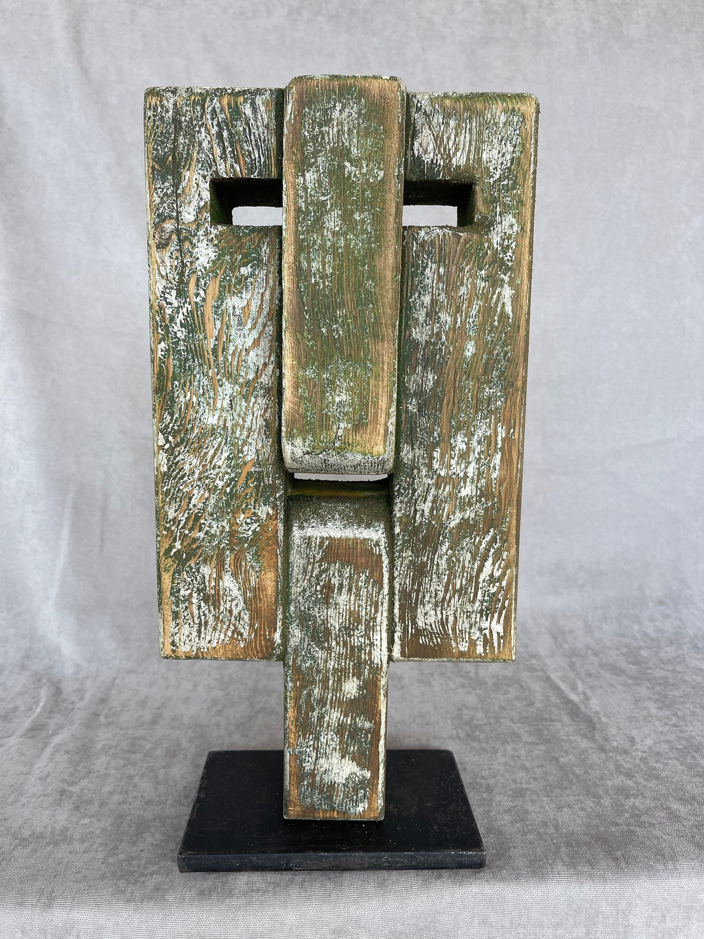 Wooden Weird Statue, Weird Sculpture Tabletop Decor, Rustic Sculpture ...