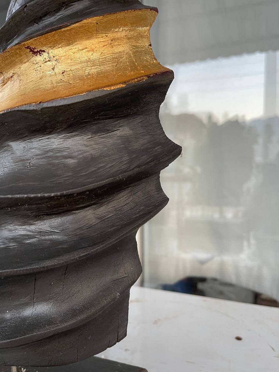 Ribbed Oval Weird Sculpture, Wooden Weird Sculpture, Greek Sculpture ...