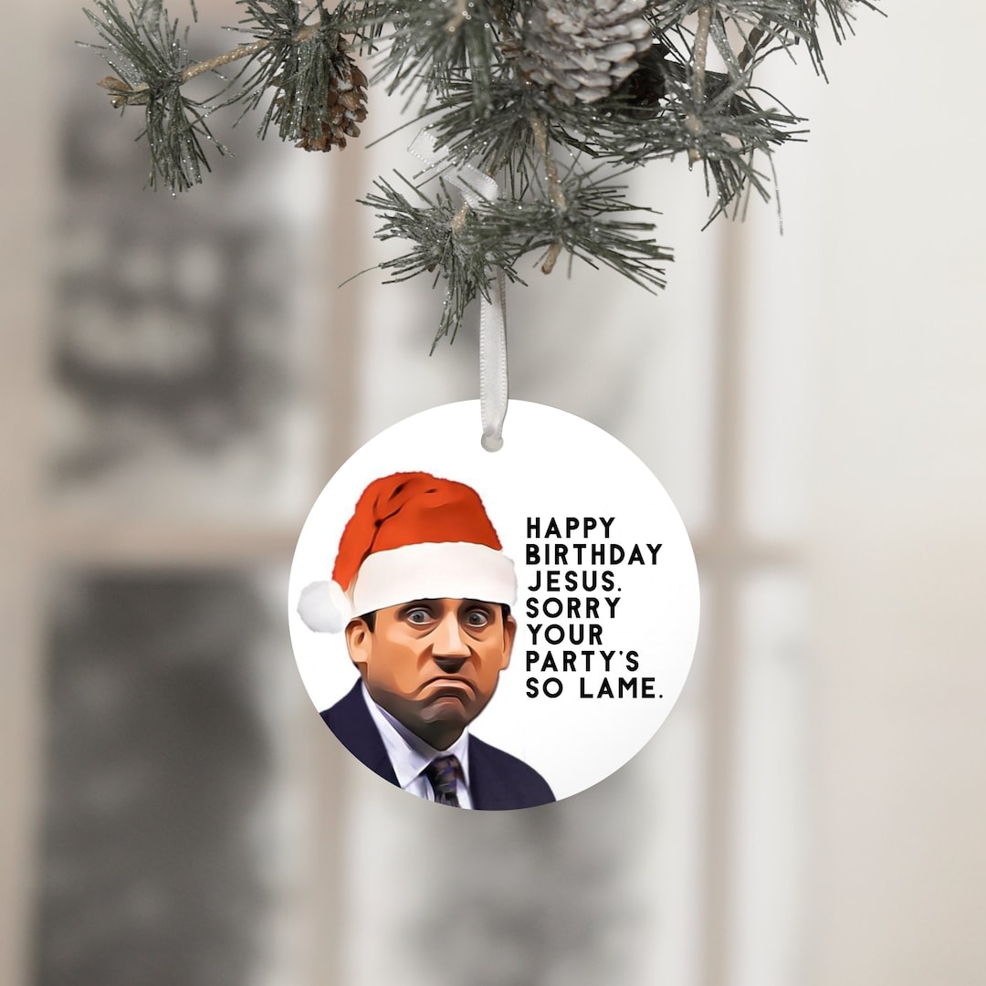 The Office Ceramic Christmas Ornament, Michael Scott, Happy Birthday ...