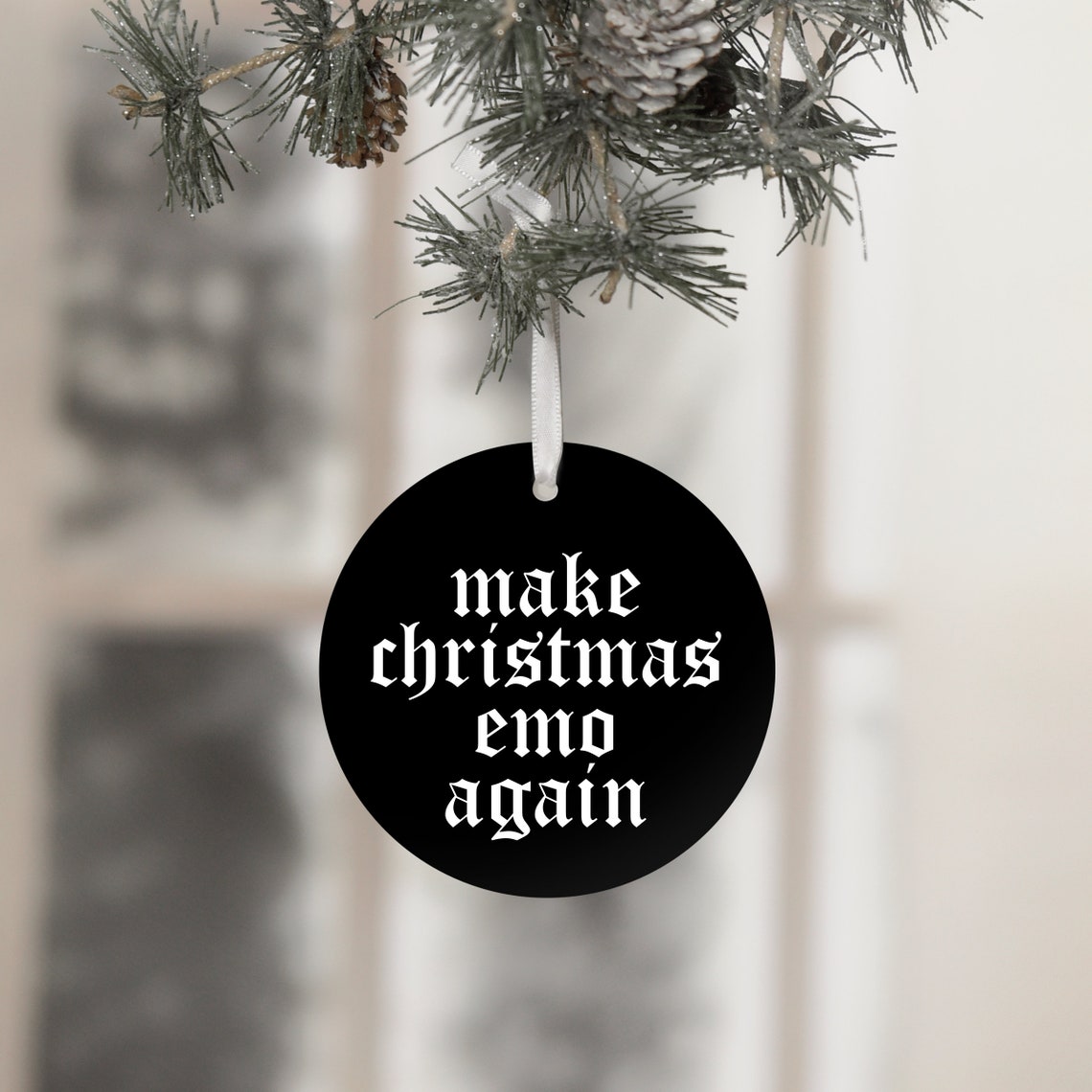 Make Christmas Emo Again Ceramic Ornament - Etsy