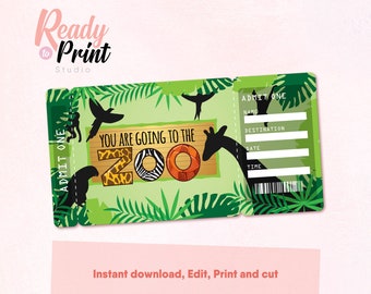 Zoo Pass Template | Etsy
