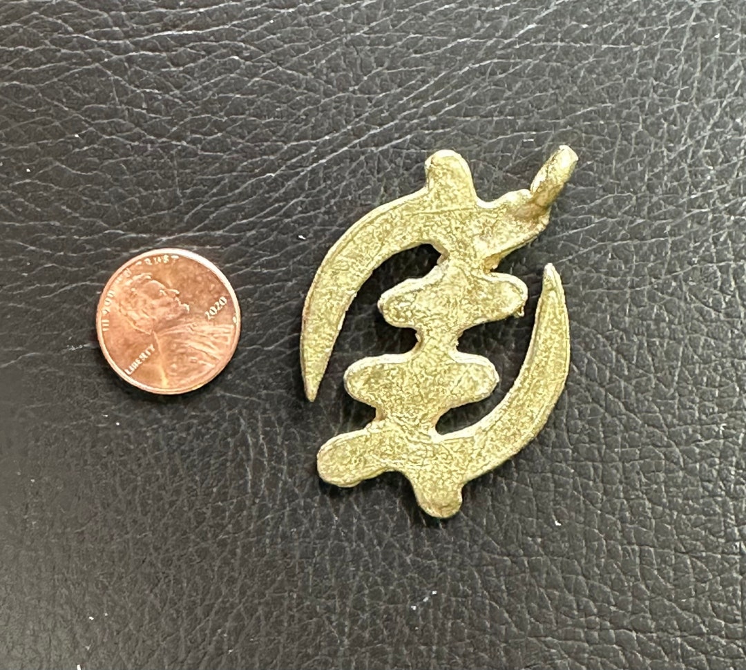 African Brass Pendant: Ashanti Traditional Lost Wax Method, Hand Made ...