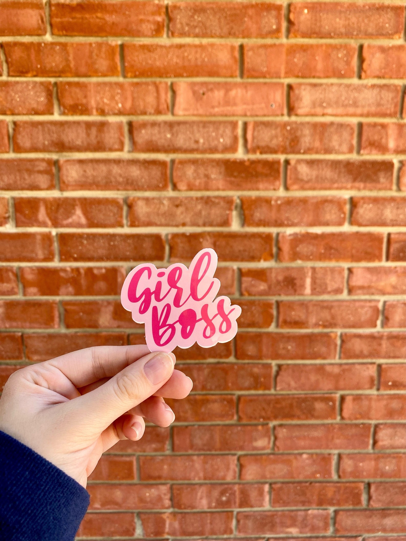 Girl Boss Sticker | Pink Girl Boss Sticker | Pink Sticker - Etsy