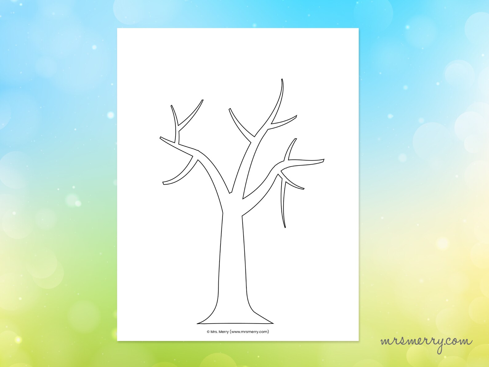 Cherry Blossom Tree Craft, Spring Craft for Kids, Spring Cut and Paste ...