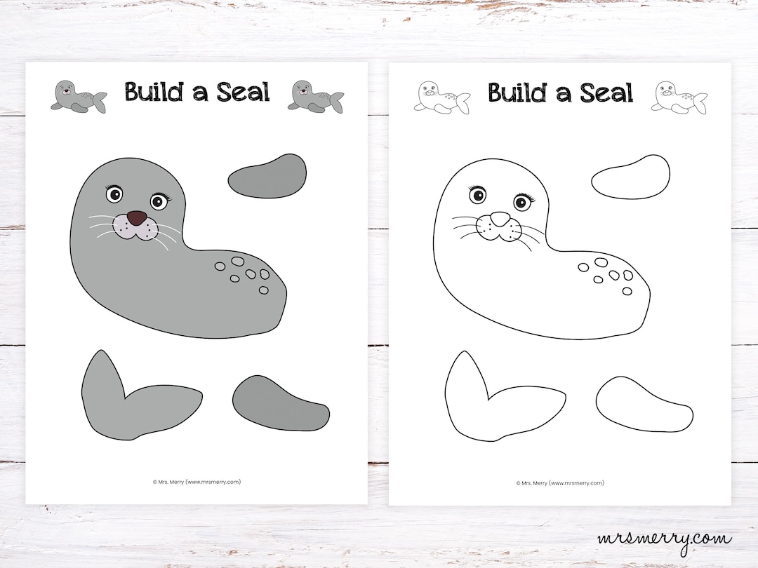 Make a Seal Craft | Seal Printable Activity for Kids - Etsy