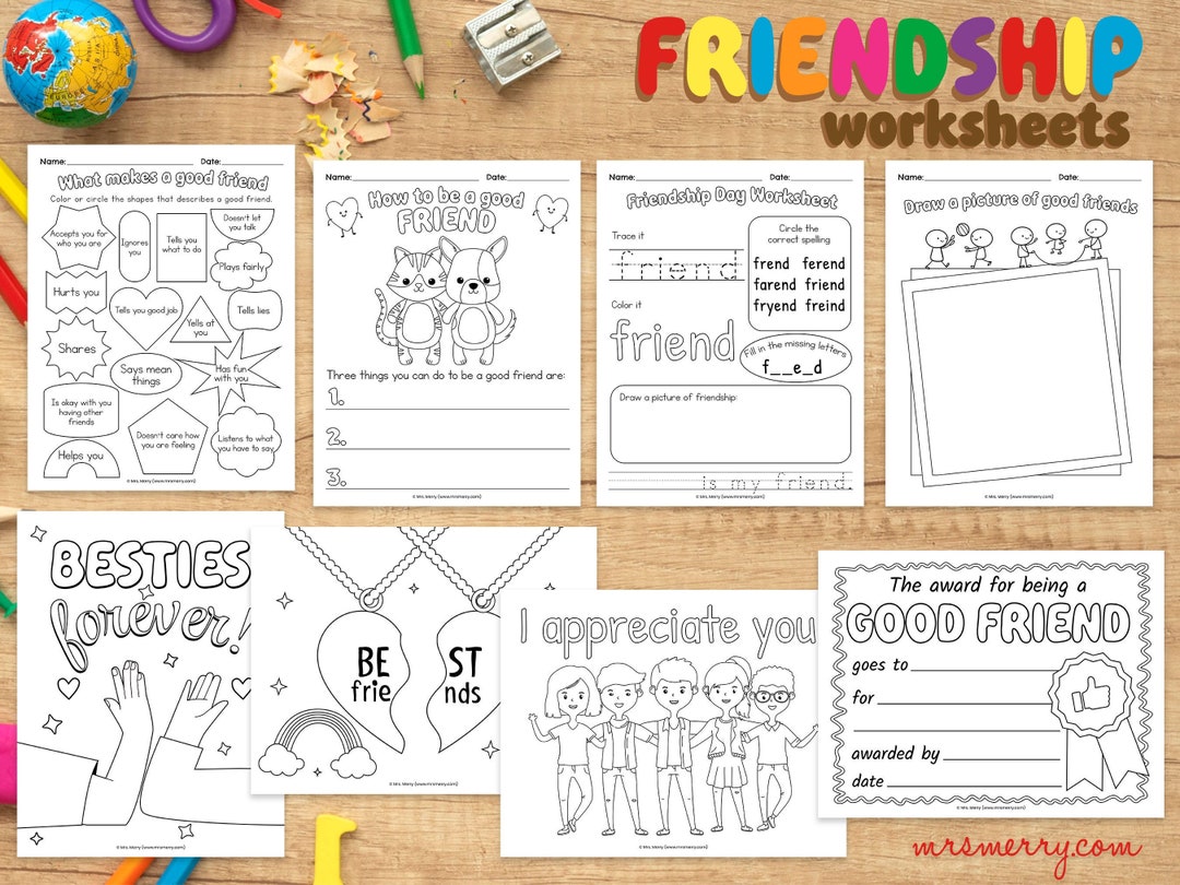 Kindergarten Friendship Skills Bundle | Friendship Worksheets ...