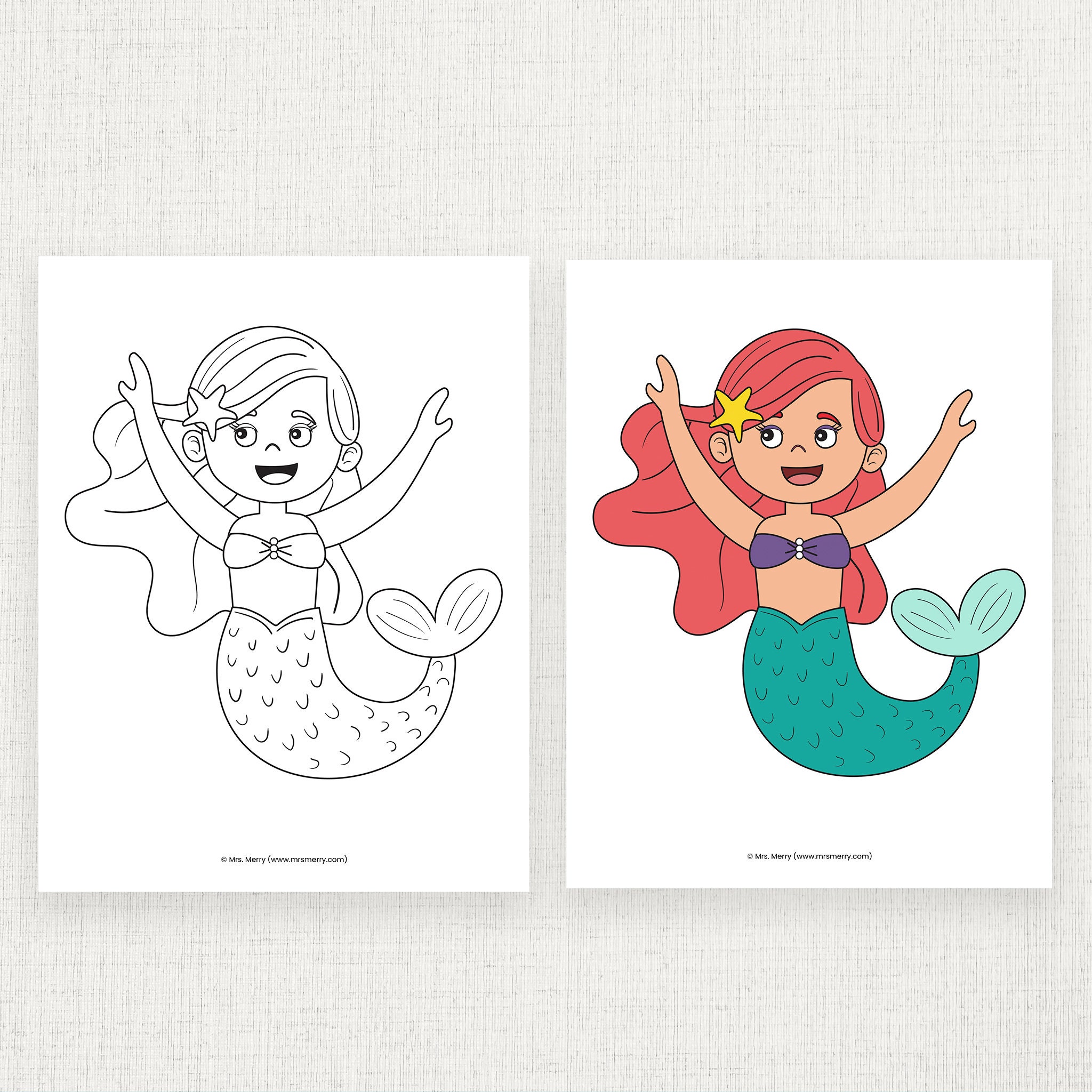 Make a Mermaid Craft for Kids | Mermaid Printable Activity - Etsy