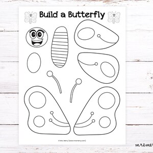 Make a Butterfly Printable Activity - Etsy