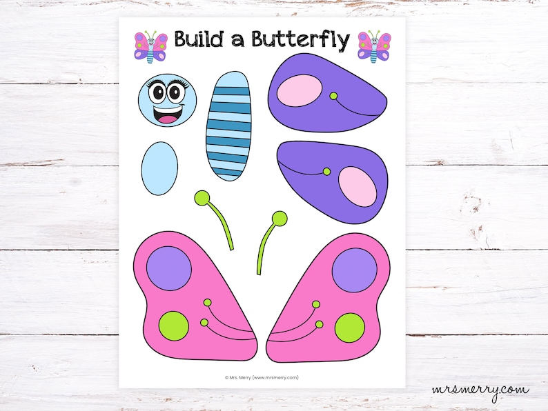 Make a Butterfly Printable Activity - Etsy