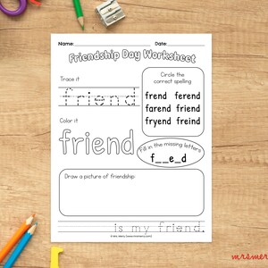 Kindergarten Friendship Skills Bundle | Friendship Worksheets ...
