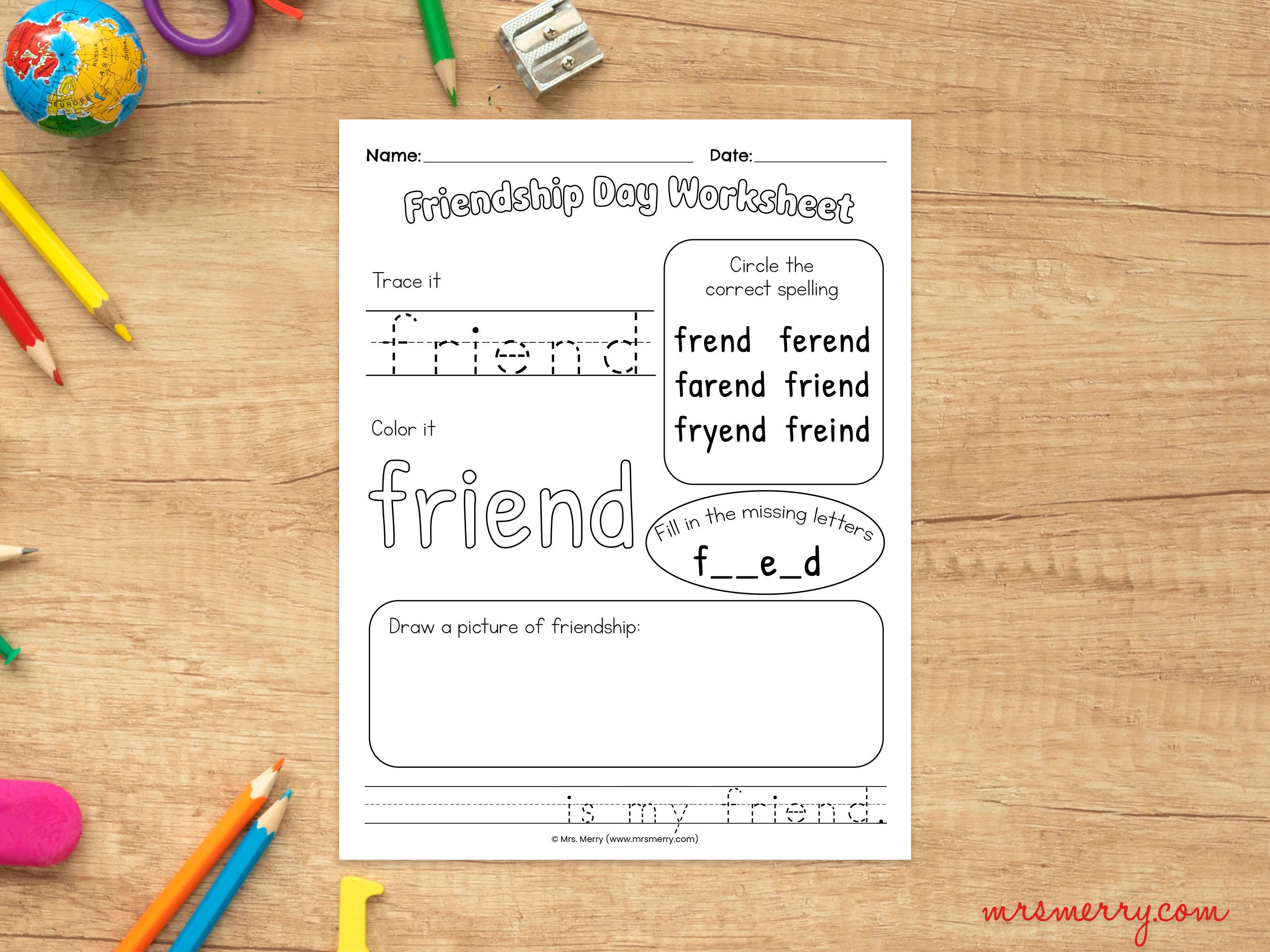 Kindergarten Friendship Skills Bundle | Friendship Worksheets ...