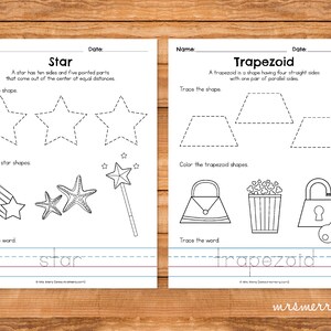 16 Shape Tracing Worksheets | Shape Printables for Preschool ...