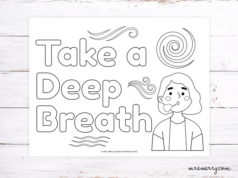 Emotions, Calming Coloring, Printable Coloring Sheets, Instant Download ...