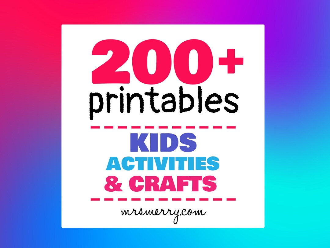 200+ Printables | Kid Printables, Activities & Crafts - Etsy
