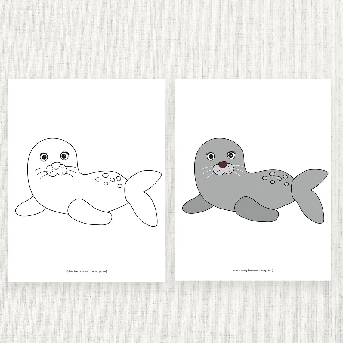 Make a Seal Craft | Seal Printable Activity for Kids - Etsy