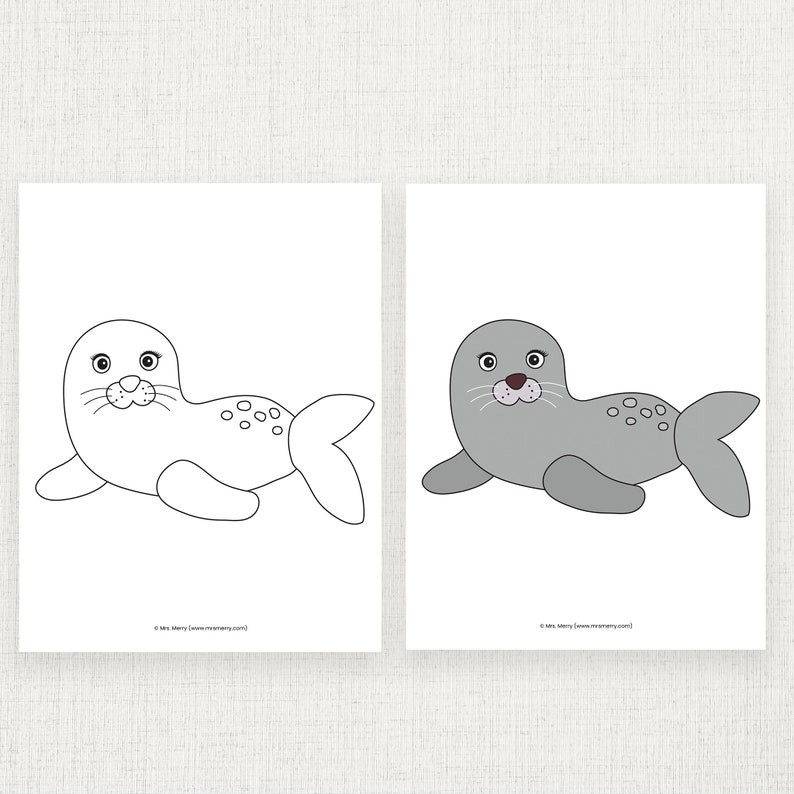 Make a Seal Craft | Seal Printable Activity for Kids - Etsy