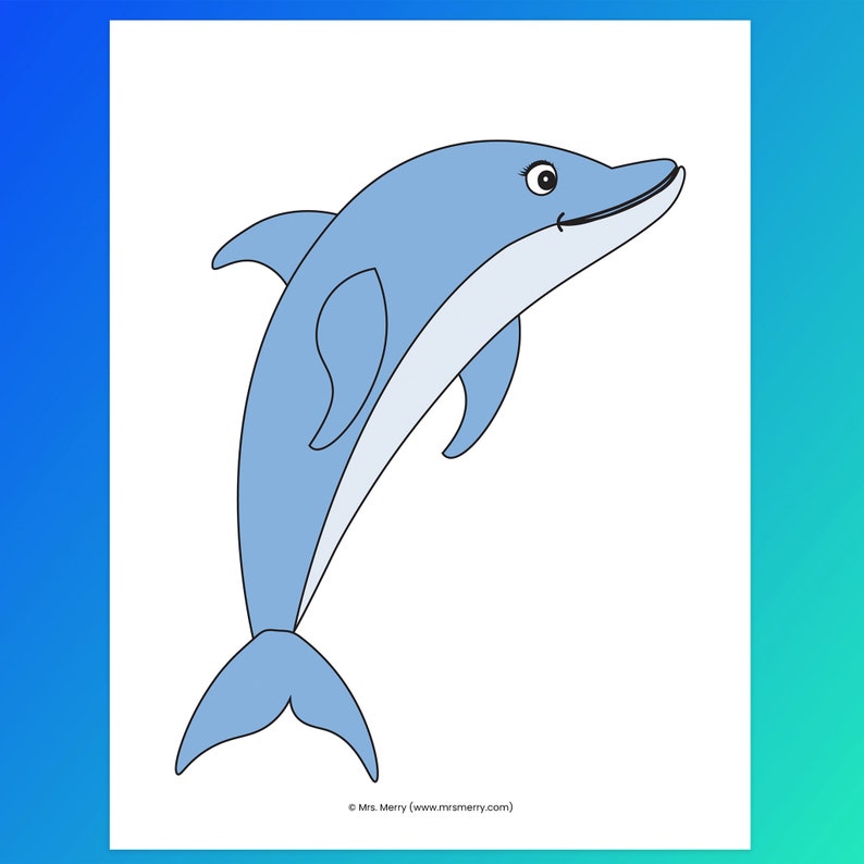 Make a Dolphin Craft | Dolphin Printable Activity for Kids - Etsy