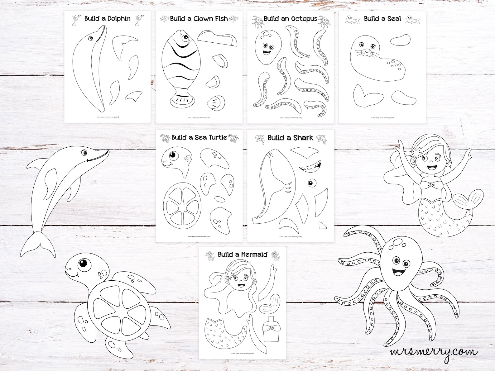 Ocean Animals Craft Kids Bundle - Etsy