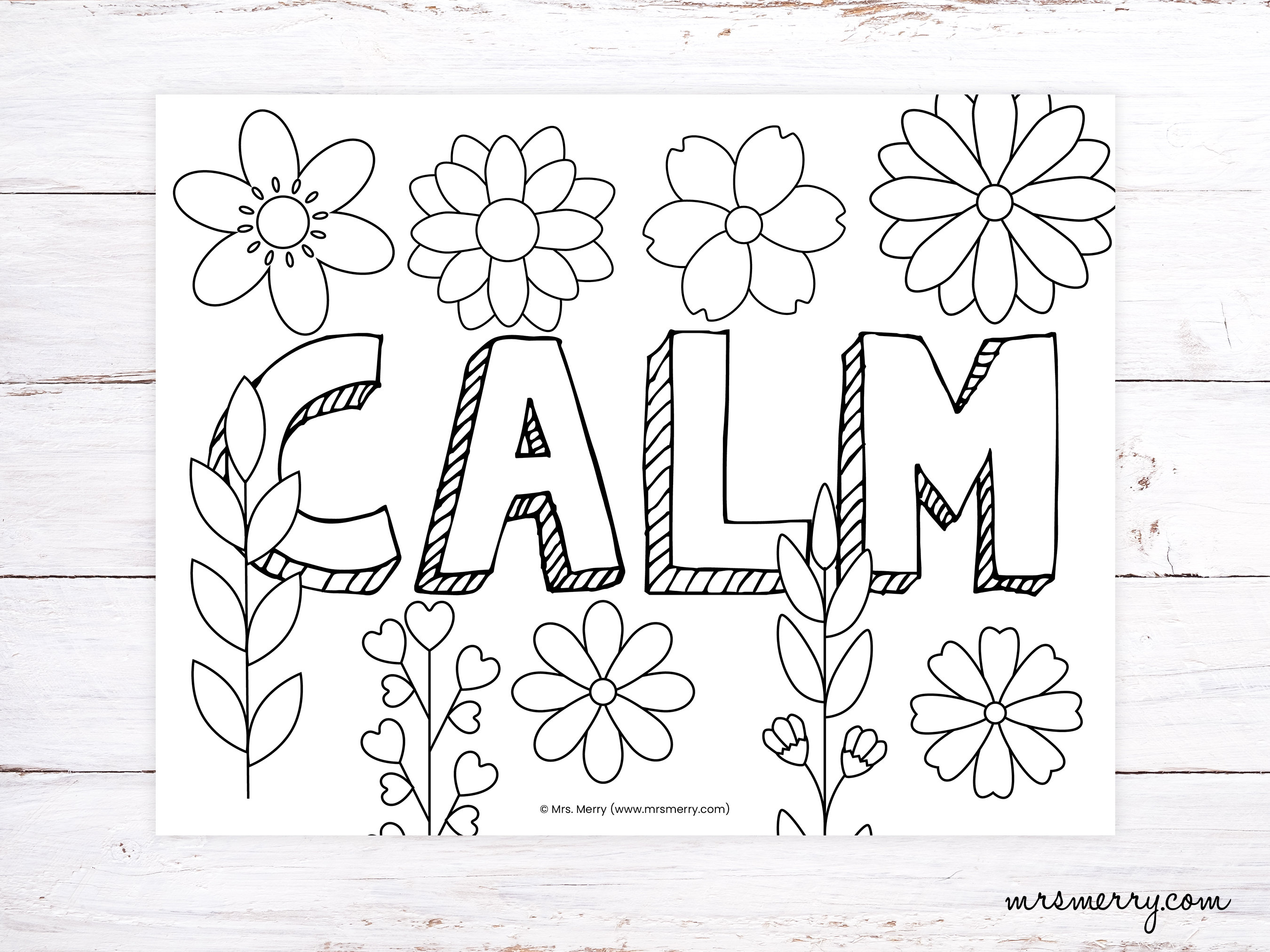 Emotions, Calming Coloring, Printable Coloring Sheets, Instant Download ...