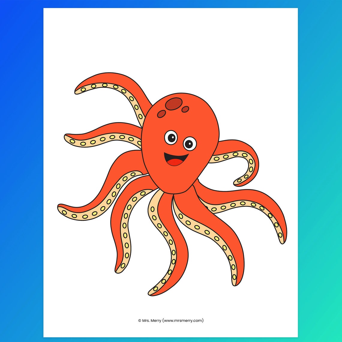 Make an Octopus Craft for Kids | Ocean Animal Printables - Etsy