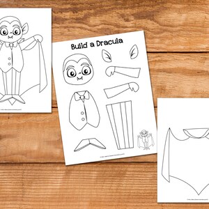 Builld a Dracula Craft | Vampire Template | Printable Halloween Craft ...
