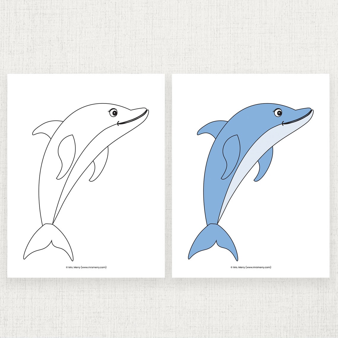 Make a Dolphin Craft | Dolphin Printable Activity for Kids - Etsy