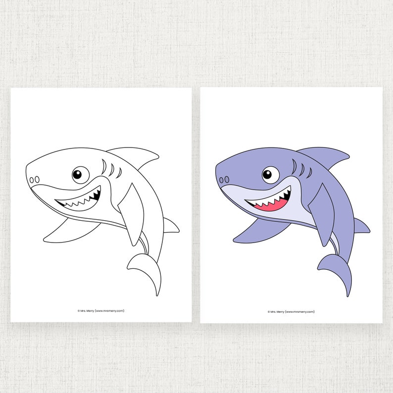 Make a Shark Kids Craft | Shark Activity for Kids Printable - Etsy