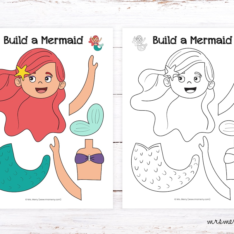 Mermaid Printable - Etsy