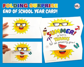 End of Year Gift for Teacher Summer Teacher Gift Card Holder, Thank You ...