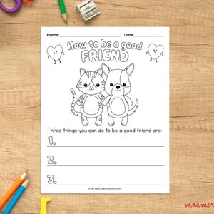 Kindergarten Friendship Skills Bundle | Friendship Worksheets ...