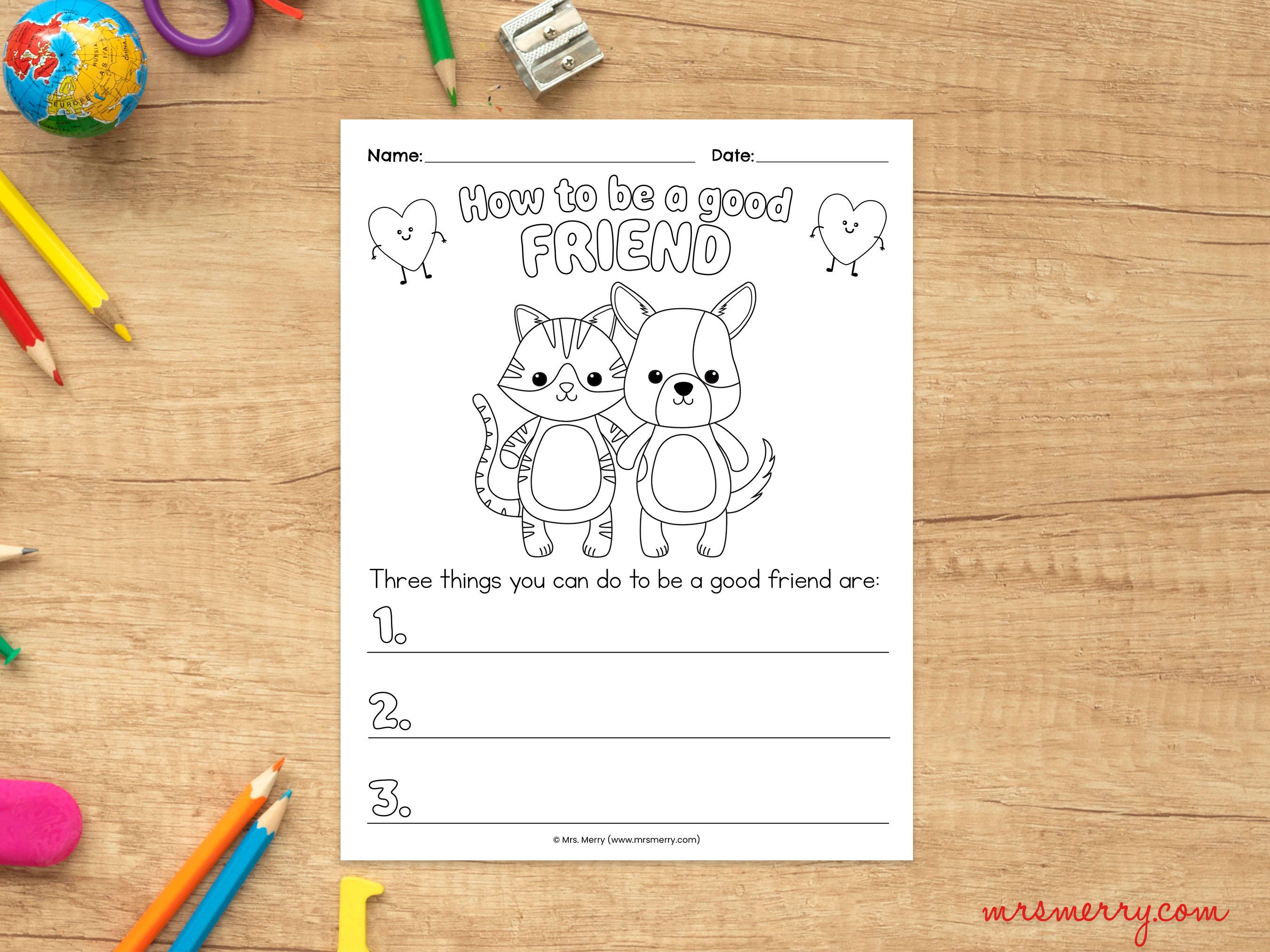 Kindergarten Friendship Skills Bundle | Friendship Worksheets ...