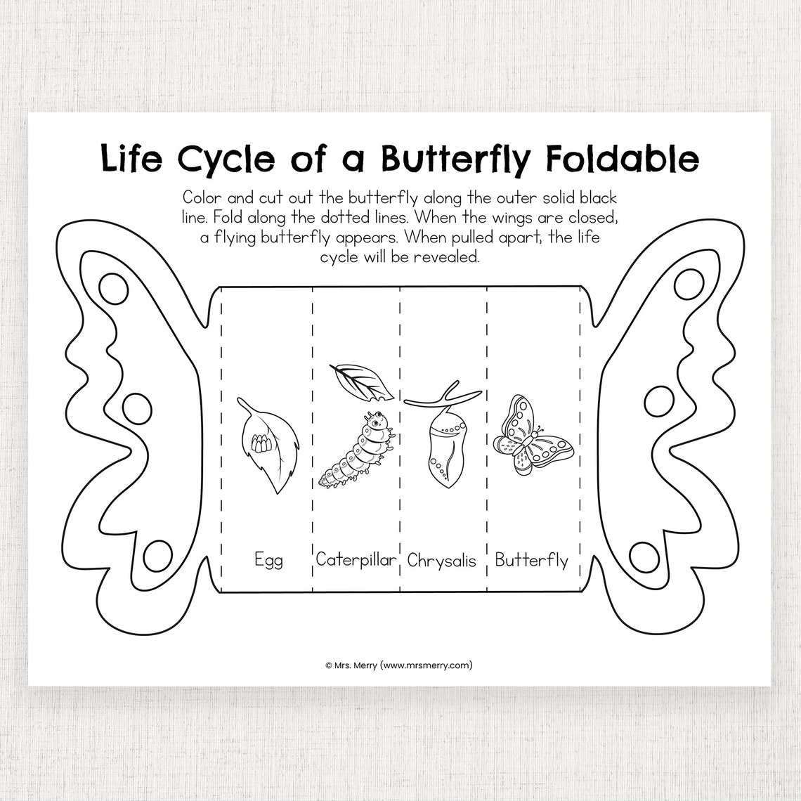 Butterfly Activity Packet Butterfly Life Cycle for Kids - Etsy Canada