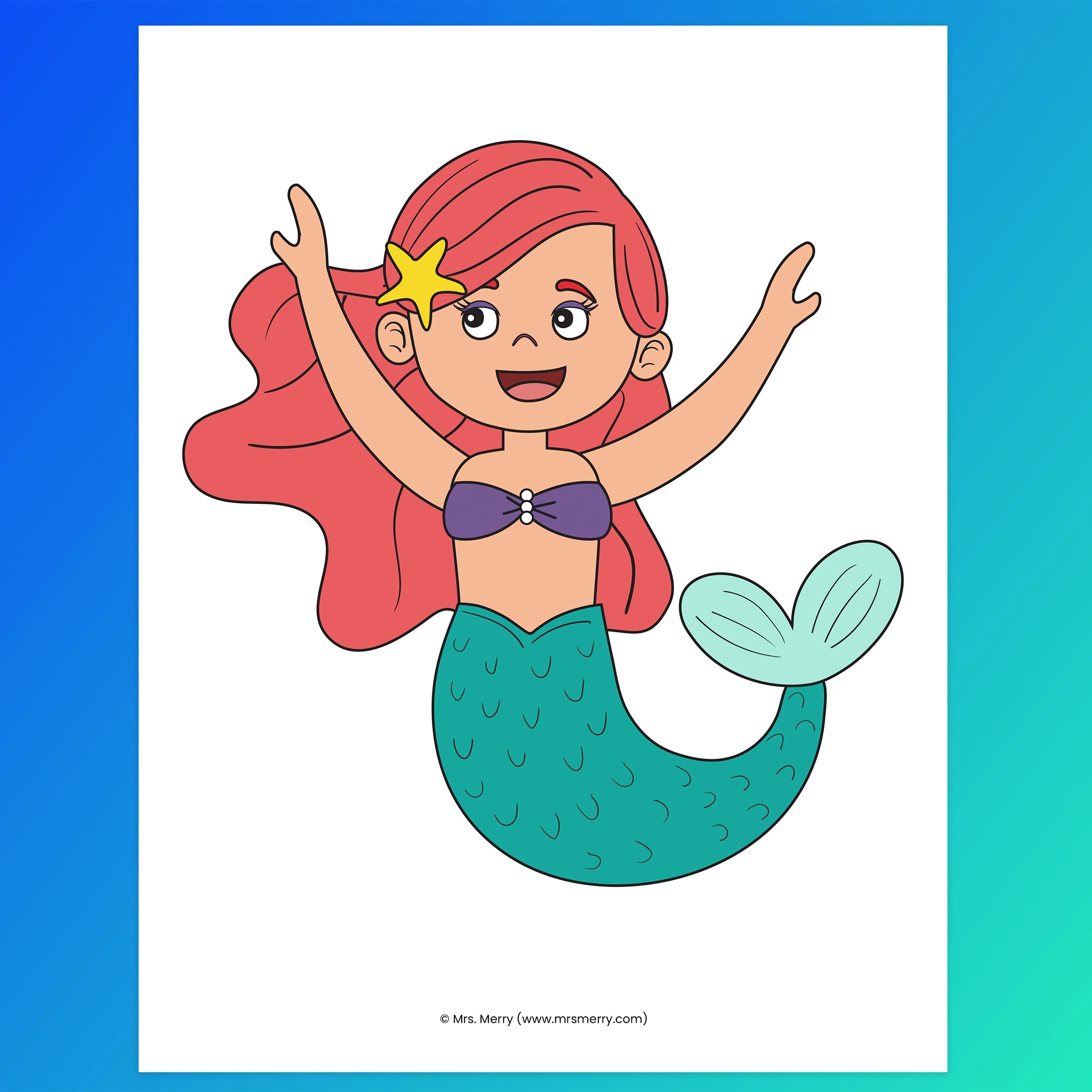 Make a Mermaid Craft for Kids | Mermaid Printable Activity - Etsy