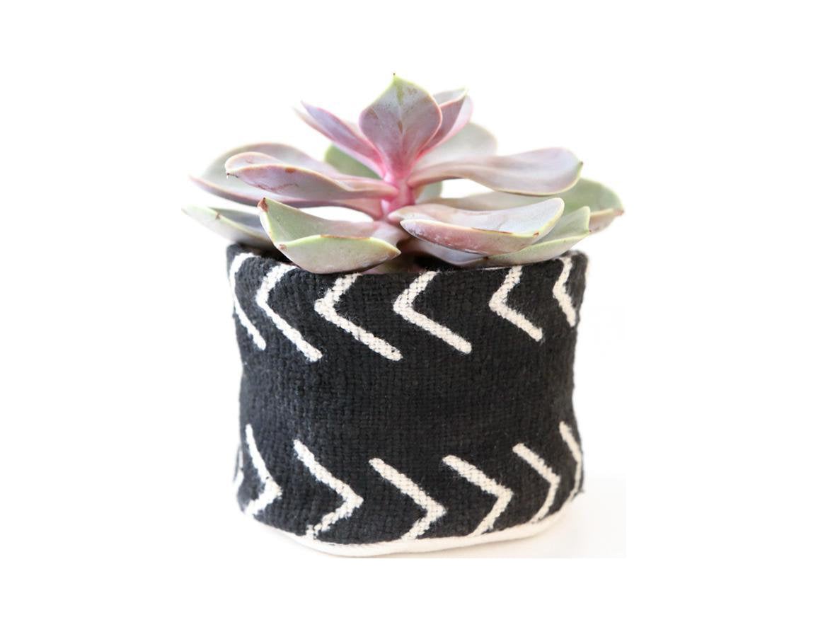 Vintage African Textile Mud Cloth Planter - Etsy