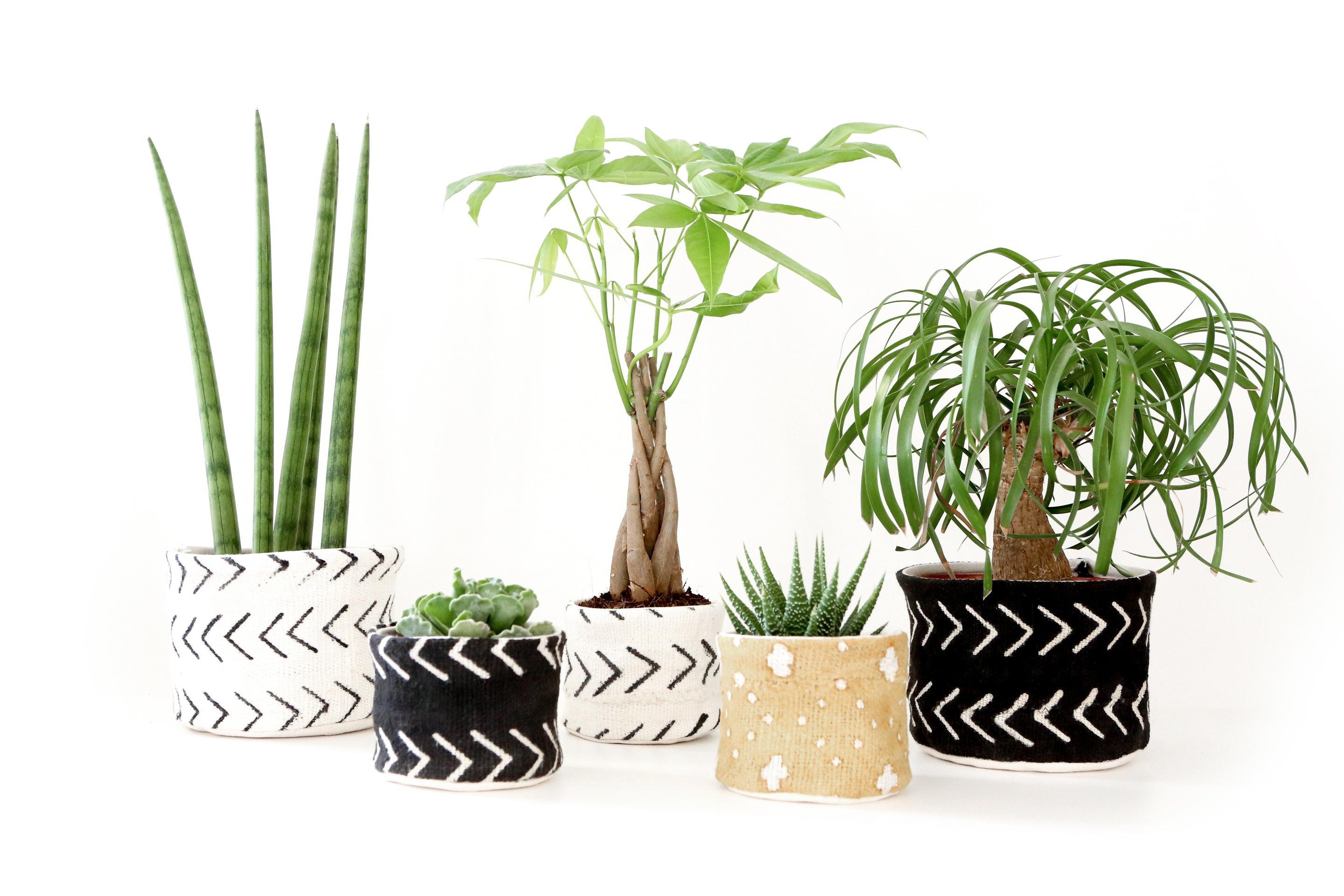 Vintage African Textile Mud Cloth Planter - Etsy