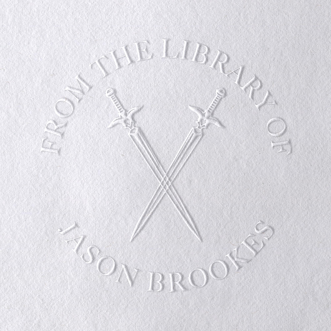 Personalized Crossed Swords Book Embosser: Fantasy Book Lover Gift - Etsy