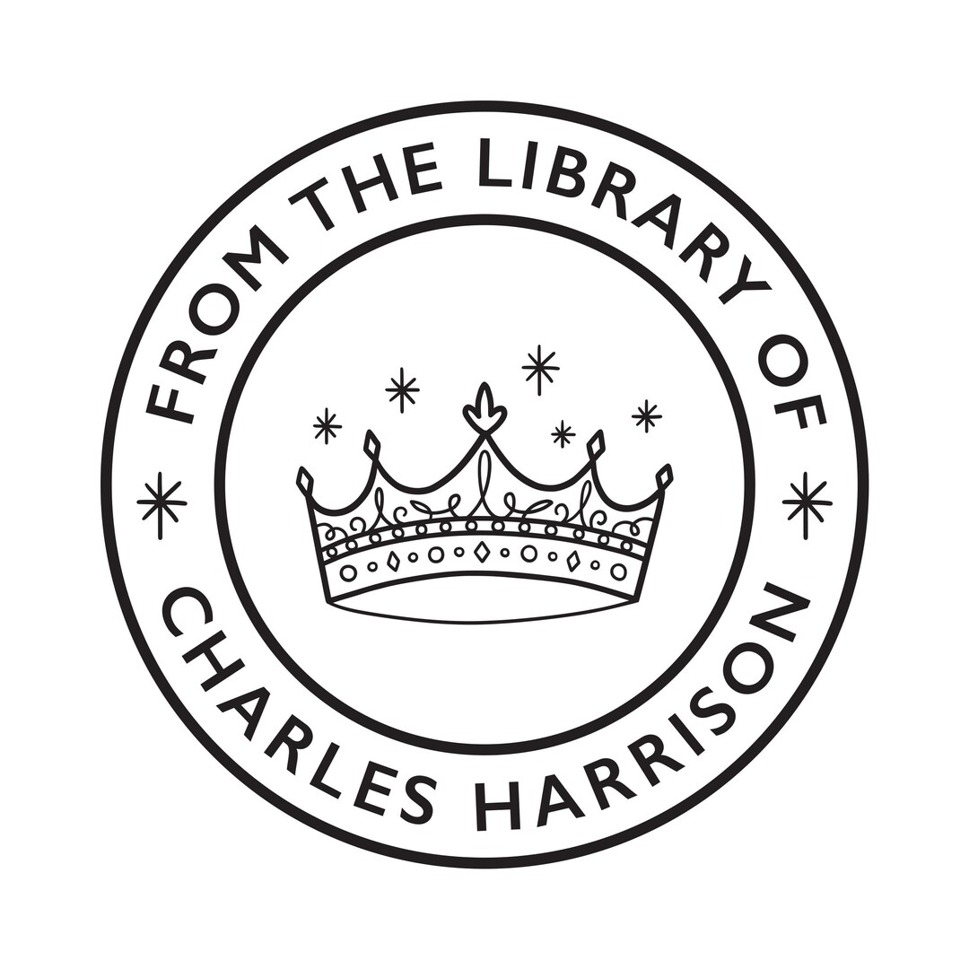 Personalized Crown Book Stamp or Embosser: Royal Library Stamp - Etsy