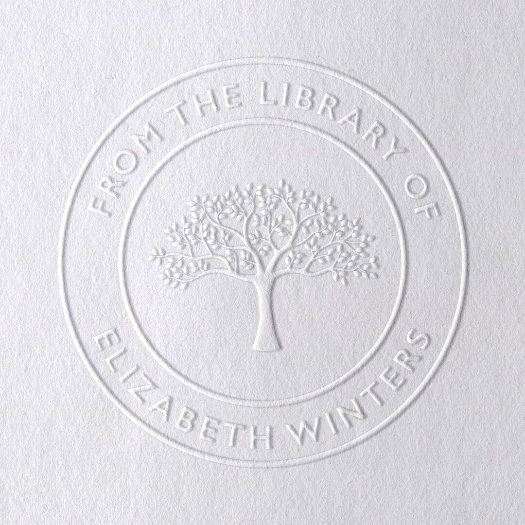 Tree of Life Personalized Book Embosser, Tree of Life Embosser, Book ...