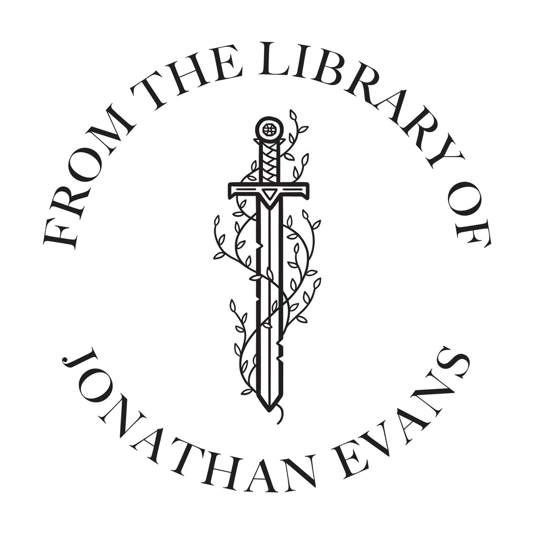 Personalized Fantasy Sword Book Stamp or Book Embosser, Library Book ...