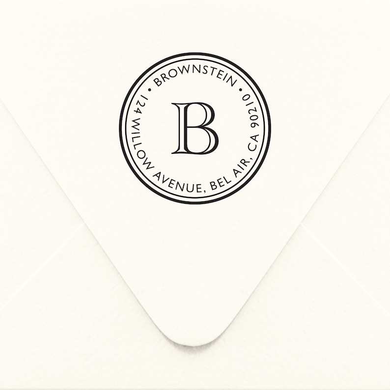 Personalized Monogram Return Address Stamp: Wooden or Self Inking - Etsy