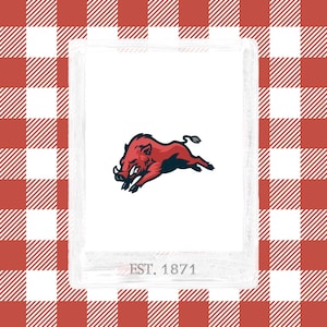 Arkansas Razorbacks Printable Wall Art – Woo Pig Sooie Gingham Poster ...