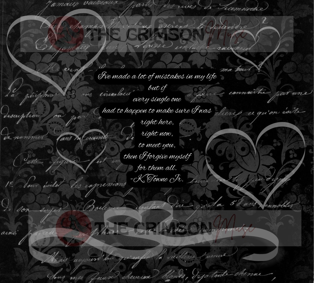 Dark Romantic Tumbler Wrap Poetry Wrap Goth Love Emo Valentine's Day ...