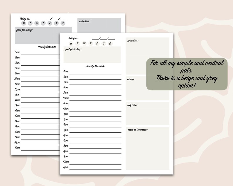 Daily Planner Printable | Desert Color Scheme - Etsy