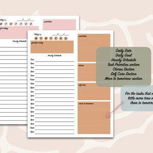 Daily Planner Printable | Desert Color Scheme - Etsy