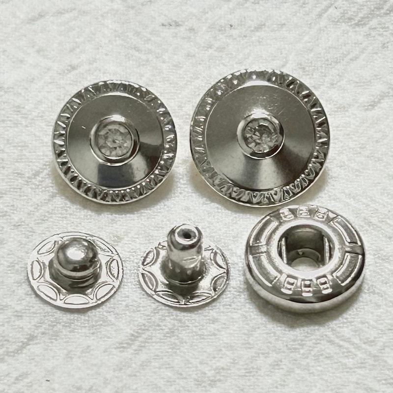 Silver Snap Button - Etsy