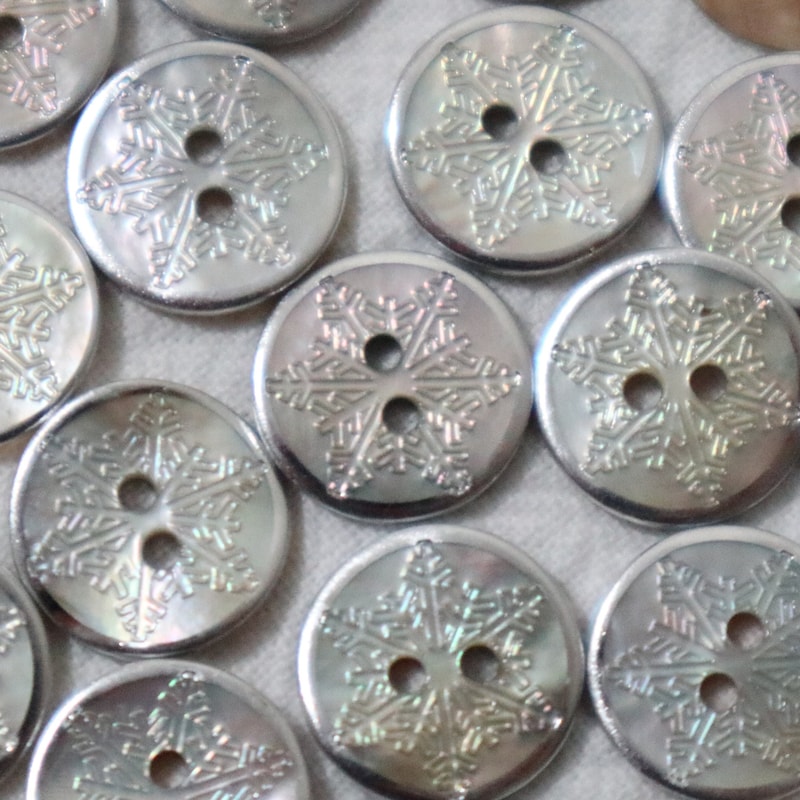 Snowflakes Buttons - Etsy