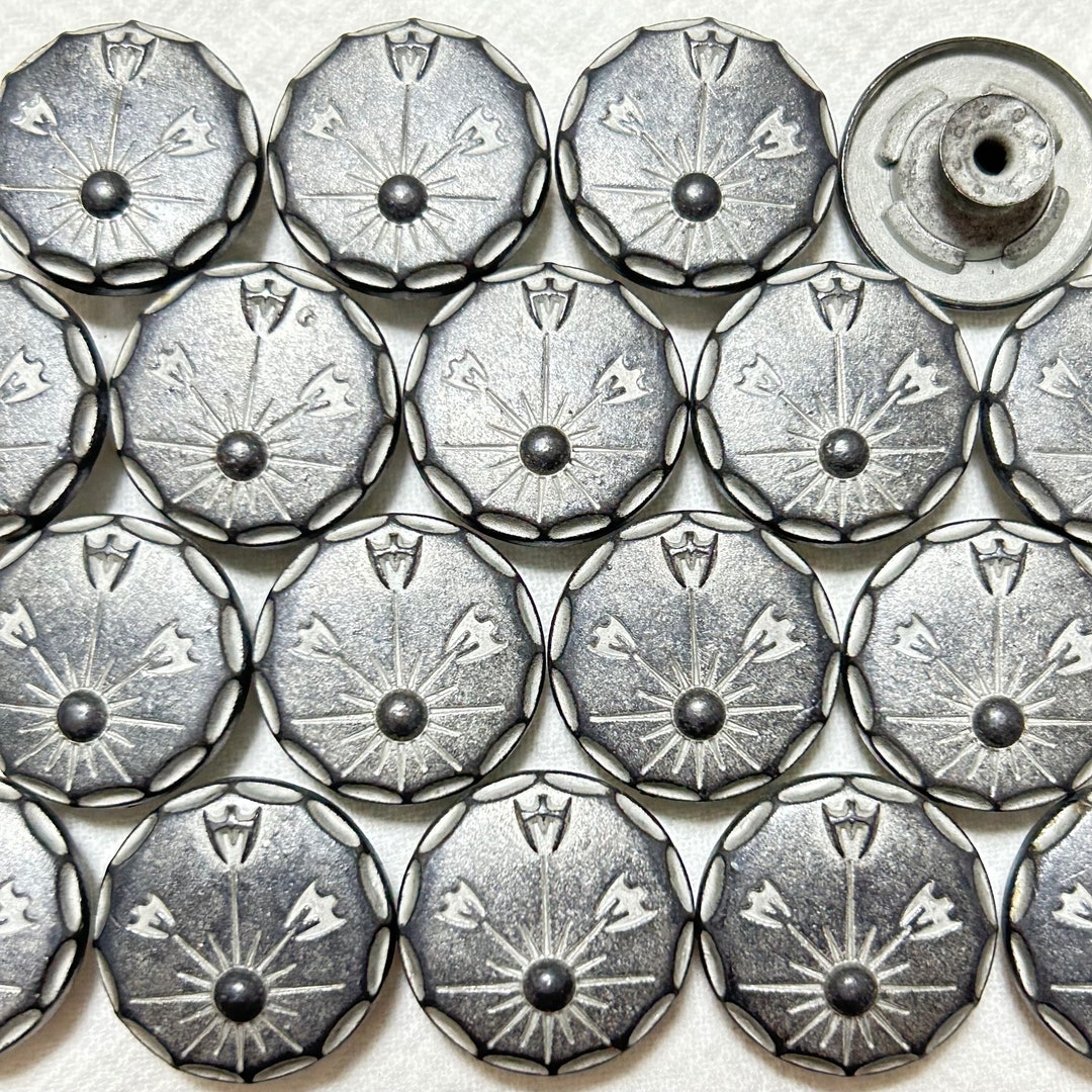 20mm Metal Jean Buttons (10 Sets), No Sew, Jean Tacks, Bat Rivet ...