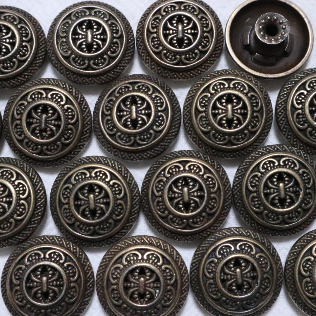 22mm Metal Jean Buttons (10 Sets), Bronze Button, Spider, No Sew, Jean ...