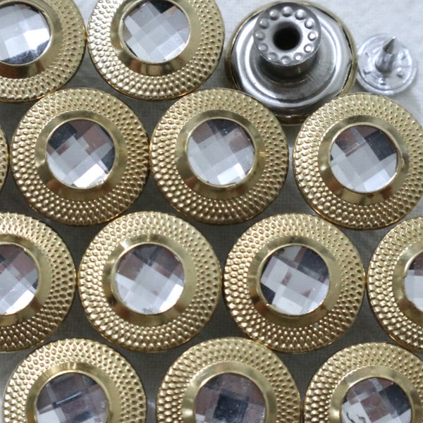 Rhinestone Buttons - Etsy