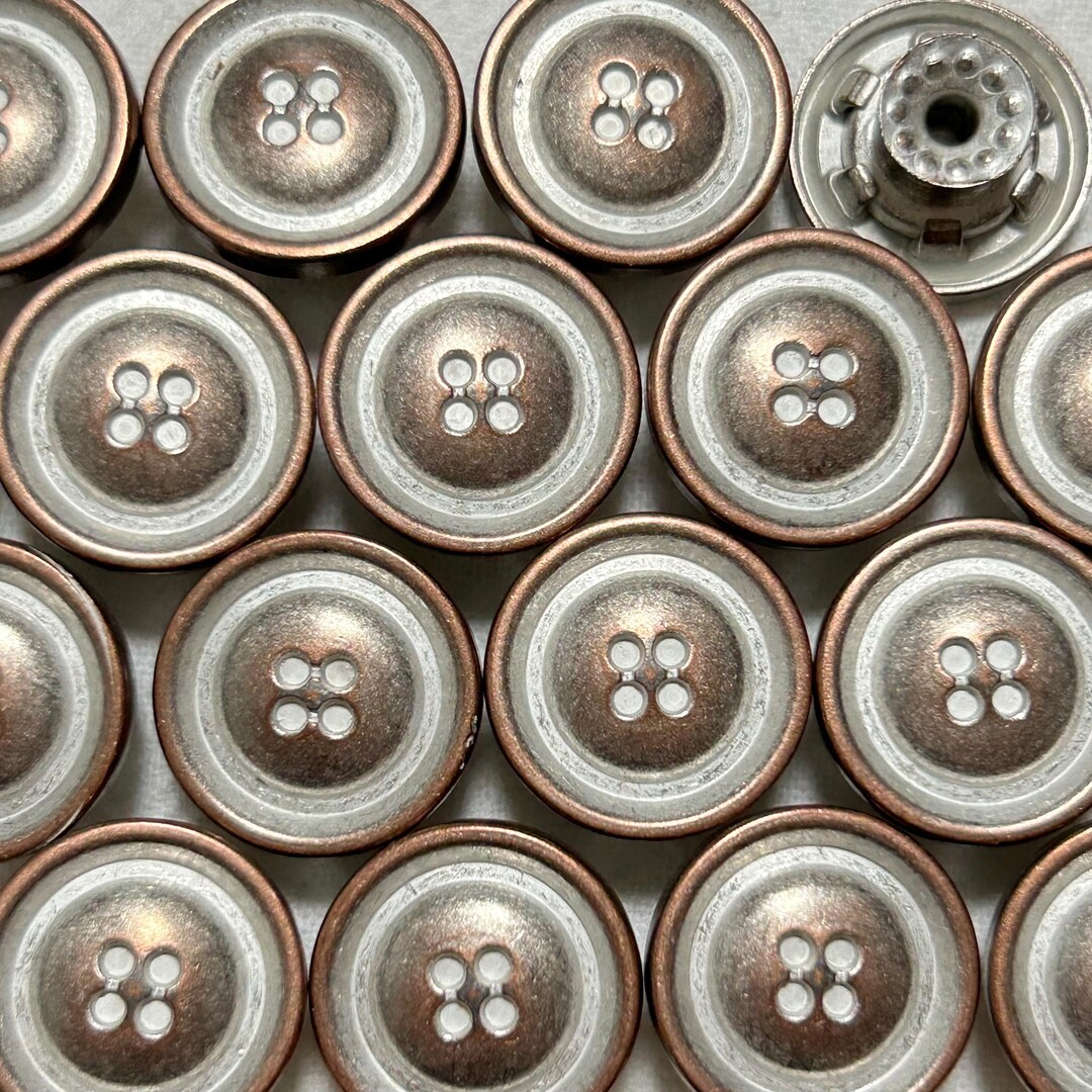 17mm Metal Jean Buttons (10 Sets), Copper Tone Button Jean Tacks, No ...